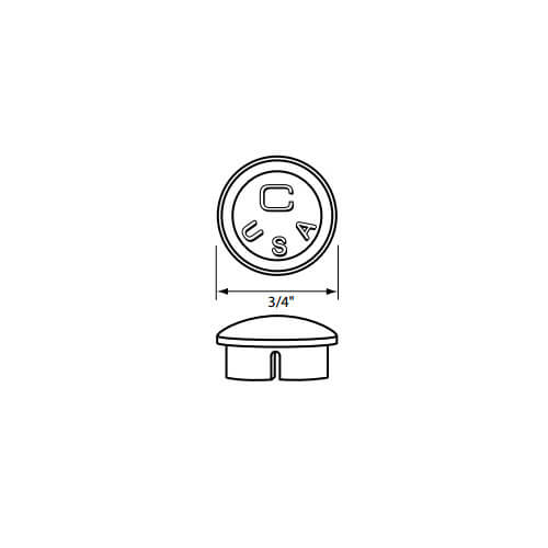 SHD0554 - Brasscraft SHD0554 - 3/4" Clear Hot/Cold Handle Cap for Delta ...