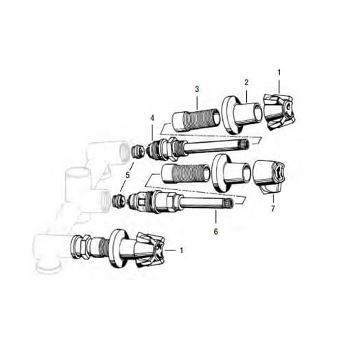 SK0337-B - Brasscraft SK0337-B - Sterling 3-Handle Tub/Shower Rebuild Kit