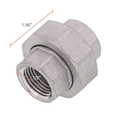 SLU050 - Bluefin SLU050 - T304 1/2" Stainless Steel Union