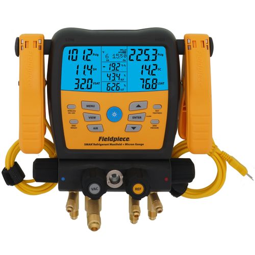 Fieldpiece SM480V 4-Port Digital Refrigerant Manifold - SupplyHouse.com