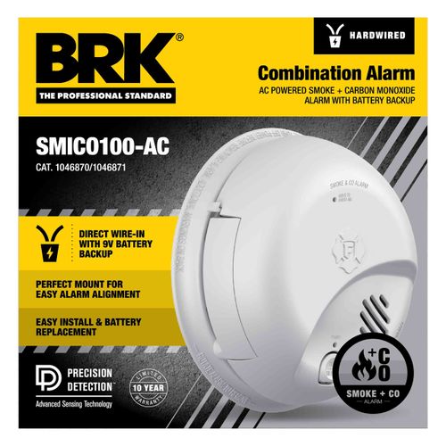 1046871 - BRK 1046871 - SMICO100-AC Interconnectable Ion Smoke & CO Alarm