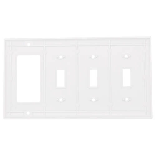 SP326W - Pass & Seymour SP326W - 4-Gang Combination Wall Plate, 3 ...