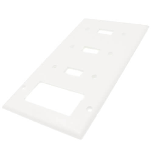 SP326W - Pass & Seymour SP326W - 4-Gang Combination Wall Plate, 3 ...
