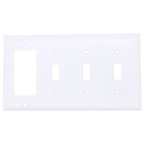 SP326W - Pass & Seymour SP326W - 4-Gang Combination Wall Plate, 3 ...
