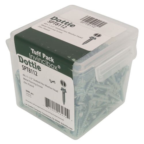 SPT8112 - LH Dottie SPT8112 - #8 x 1-1/2" Slotted Hex Washer Head Metal ...