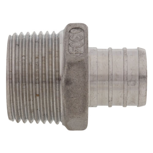 SSPEX-MA07 - Boshart SSPEX-MA07 - 3/4" PEX x 3/4" NPT Stainless Steel Male Adapter