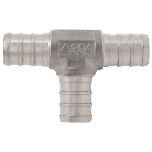 SSPEX-T05 - Boshart SSPEX-T05 - 1/2" PEX Stainless Steel Tee (Lead Free)