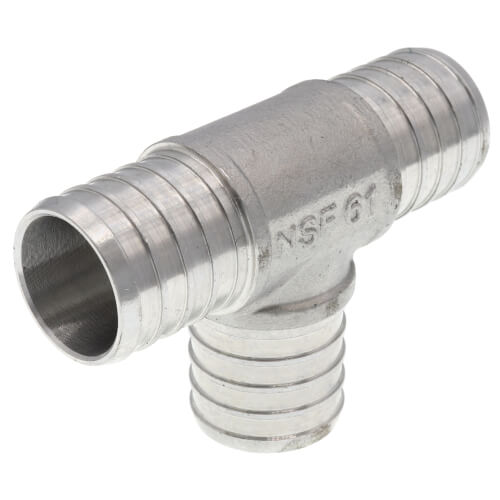 SSPEX-T10 - Boshart SSPEX-T10 - 1" PEX Stainless Steel Tee (Lead Free)