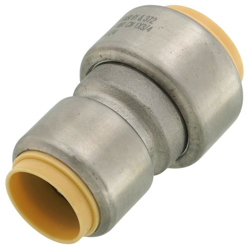 SSPF-C1007 - Boshart SSPF-C1007 - 1" x 3/4" CTS 304 Stainless Steel Push-Fit Coupling (Lead Free)