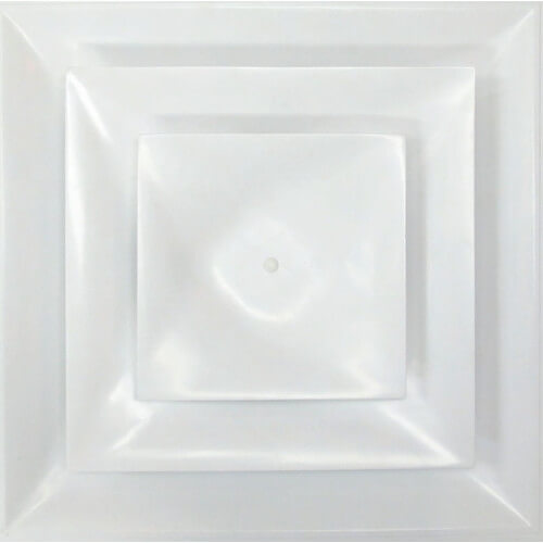 STR-C-6W - American Louver STR-C-6W - 6" (Duct Size) Stratus Never Rust 3 Cone Ceiling Diffuser ...