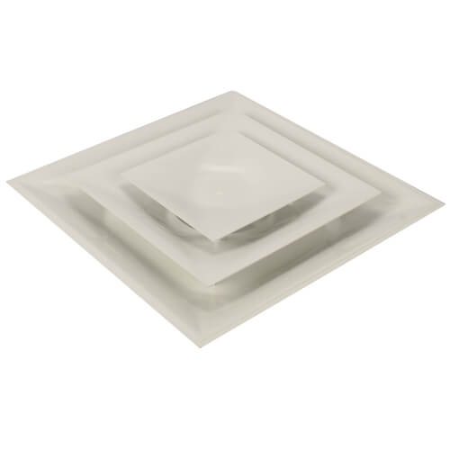 STR-C-8W - American Louver STR-C-8W - 8" (Duct Size) Stratus Never Rust 3 Cone Ceiling Diffuser ...