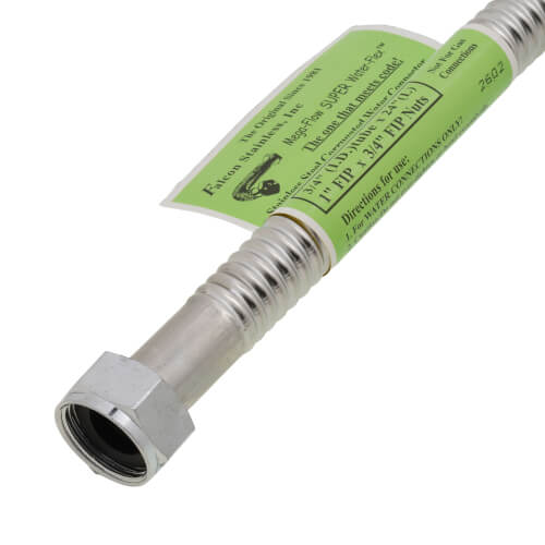 SWC13424 - Falcon Stainless SWC13424 - 1" FIP x 3/4" FIP Corrugated ...