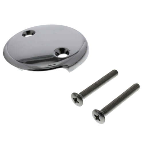 T05013 - Jones Stephens T05013 - Two-Hole Overflow Plate w/ Screws