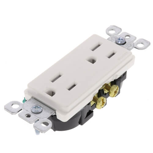 T5325-W - Leviton T5325-W - Decora Tamper Resistant Duplex Receptacle w ...