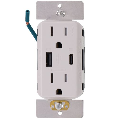 T5634-W - Leviton T5634-W - 15A Decora Tamper-Resistant Duplex ...