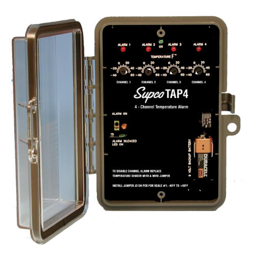 TAP4 - Supco TAP4 - 4-Probe Temperature Alarm (-40°F to 100°F)