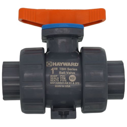 TBH1100ASTV0000 - Hayward TBH1100ASTV0000 - 1" TBH Series True Union PVC Ball Valve w/ Socket ...