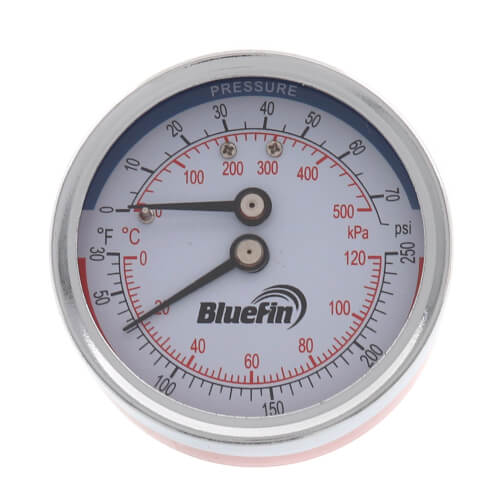 TD25B-BK - Bluefin TD25B-BK - 1/4" NPT, 2.5" Face, Temperature ...