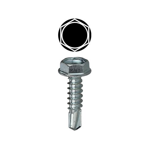 TEKHW141 - LH Dottie TEKHW141 - #14 x 1'' Hex Washer Head Self Drilling Screw (Pack of 100)