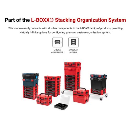 OLB91013 - Tekton OLB91013 - L-BOXX 1 Shallow Stacking Tool Box with 4 ...