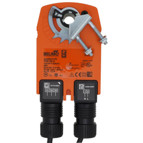 TFB120-S - Belimo TFB120-S - Spring Return Fail-Safe, On/Off Damper Control Actuator - 120 VAC w ...