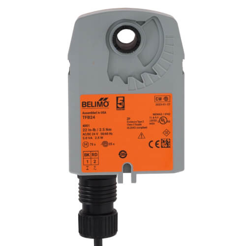 TFB24 - Belimo TFB24 - Spring Return Fail-Safe, On/Off Damper Control Actuator, Direct Coupled ...