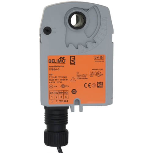 TFB24-3 - Belimo TFB24-3 - Spring Return Fail-Safe, Reversible, On/Off ...