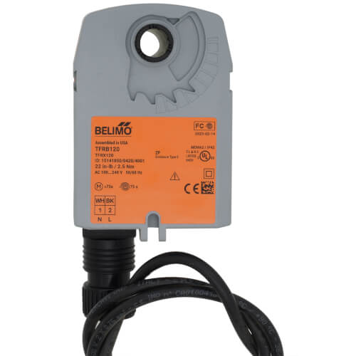 TFRB120 - Belimo TFRB120 - Spring Return 2 Position, On/Off Actuator 22 lb-in - 120V