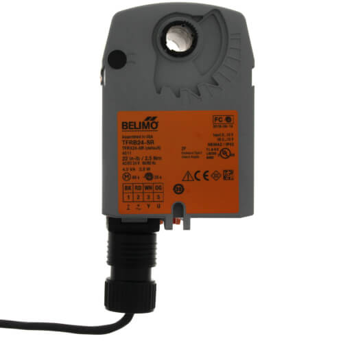 TFRB24-SR - Belimo TFRB24-SR - Spring Return, Modulating On/Off Actuator, 2-10 VDC (24V)