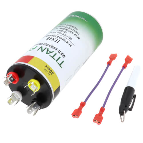 TFX45 - Titan FX TFX45 - 45 MFD Round Motor Run Multi Capacitor (440/370V)