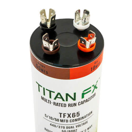 TFX65 - Titan FX TFX65 - 65 MFD Round Motor Run Multi Capacitor (440/370V)
