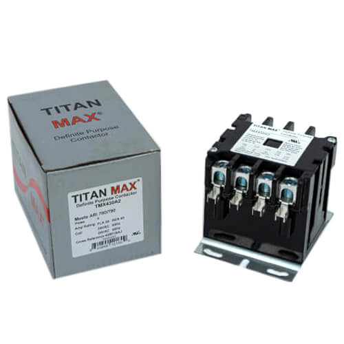 TMX430A2 - Titan Max TMX430A2 - 4 Pole DP Contactor, 24 Volt Coil, 30 Amp