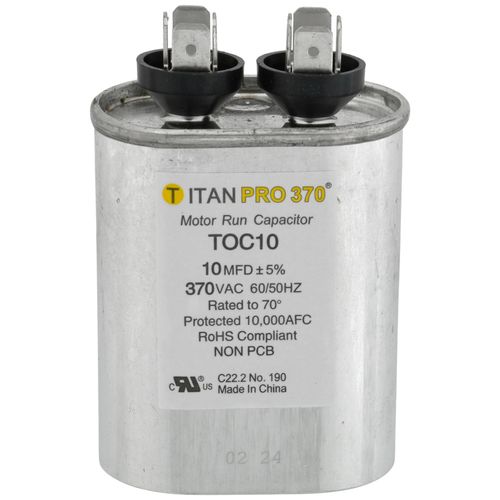 TOC10 - Titan Pro TOC10 - 10 MFD Oval Motor Run Capacitor (370V)