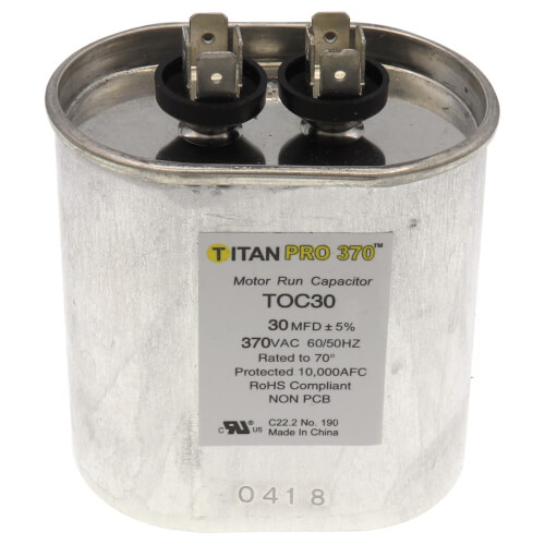 TOC30 - Titan Pro TOC30 - 30 MFD Oval Motor Run Capacitor (370V)
