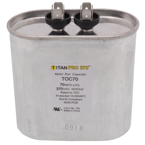 TOC70 - Titan Pro TOC70 - 70 MFD Oval Motor Run Capacitor (370V)