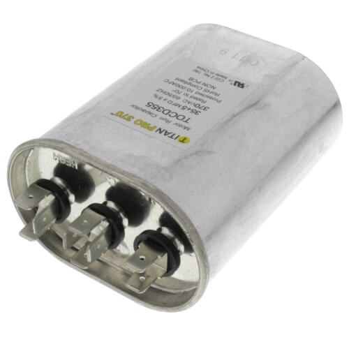 TOCD355 - Titan Pro TOCD355 - 35/5 MFD Oval Dual Motor Run Capacitor (370V)