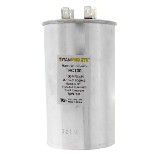 TRC100 - Titan Pro TRC100 - 100 MFD Round Motor Run Capacitor (370V)