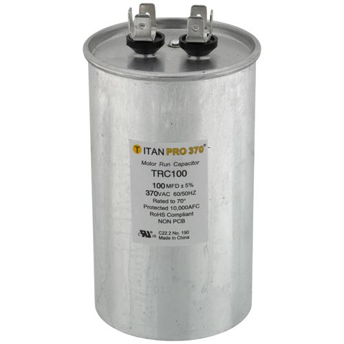 TRC100 - Titan Pro TRC100 - 100 MFD Round Motor Run Capacitor (370V)
