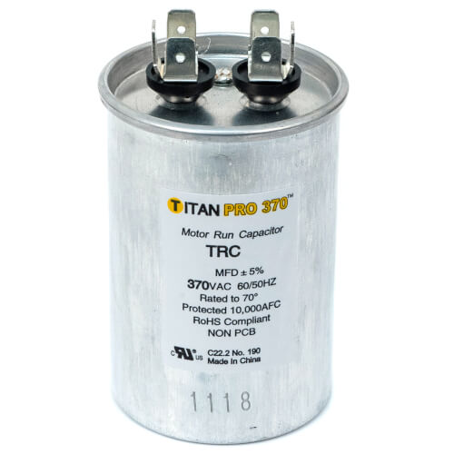 TRC12.5 - Titan Pro TRC12.5 - 12.5 MFD Round Motor Run Capacitor (370V)