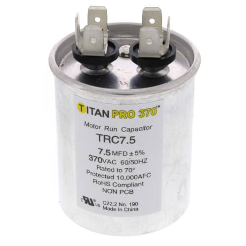 TRC7.5 - Titan Pro TRC7.5 - 7.5 MFD Round Motor Run Capacitor (370V)