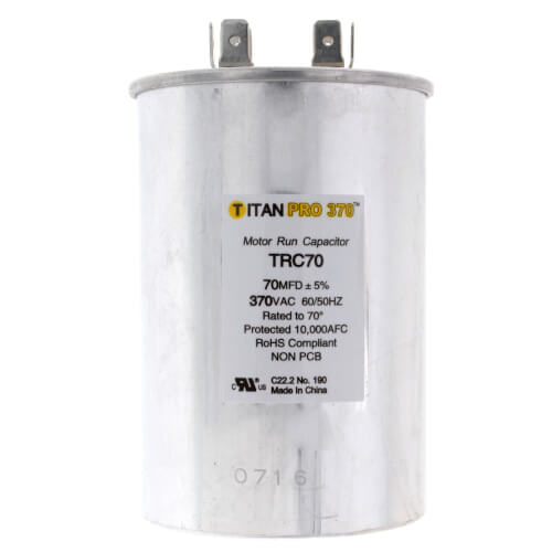 TRC70 - Titan Pro TRC70 - 70 MFD Round Motor Run Capacitor (370V)
