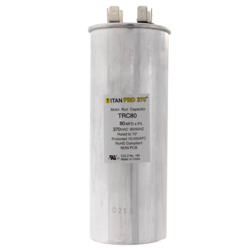 TRC80 - Titan Pro TRC80 - 80 MFD Round Motor Run Capacitor (370V)