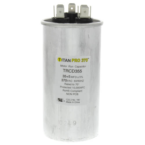 TRCD355 - Titan Pro TRCD355 - 35/5 MFD Round Dual Motor Run Capacitor ...