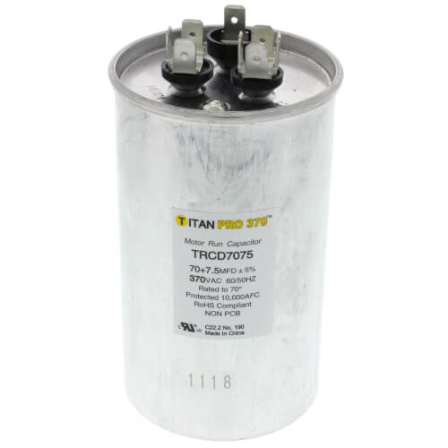 TRCD7075 - Titan Pro TRCD7075 - 70/7.5 MFD Round Dual Motor Run ...