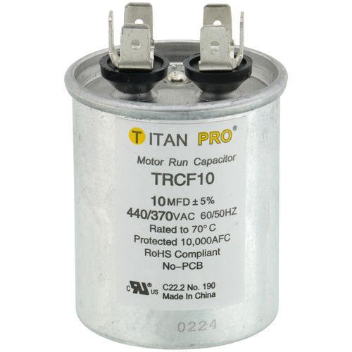 TRCF10 - Titan Pro TRCF10 - 10 MFD Round Motor Run Capacitor (440/370V)