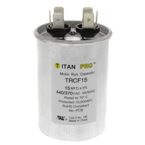 TRCF15 - Titan Pro TRCF15 - 15 MFD Round Motor Run Capacitor (440/370V)