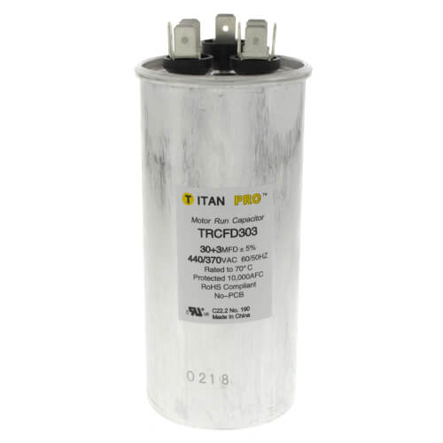 TRCFD303 - Titan Pro TRCFD303 - 30/3 MFD Round Dual Motor Run Capacitor ...