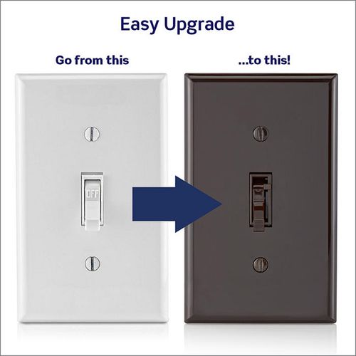 TSL06-1LB - Leviton TSL06-1LB - 3-Way Toggle Slide Universal Dimmer - Brown