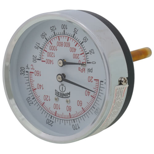 TTD407 - Winters Instruments TTD407 - 3" TTD Back Mount Dual Scale ...