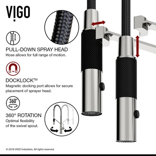 VG02027ST - VIGO VG02027ST - Livingston Single Handle Pull-Down Sprayer ...